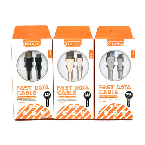 TYPEC FAST DATA CABLE ASST. COLORS – Pinecone Distribution Inc.